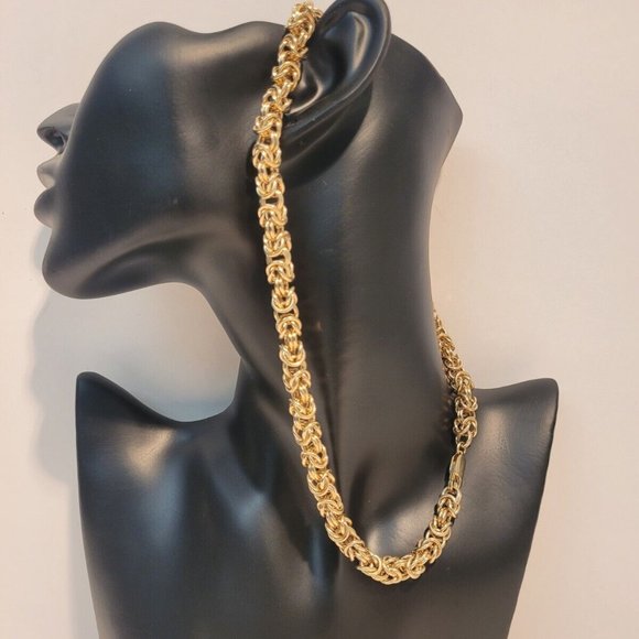 Accessories | 71g Heavy 12k Real Solid Gold Link Chain Byzantine ...